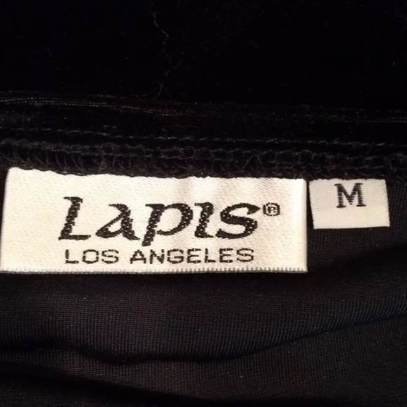 Lapis | Dresses | Lapis Los Angeles Black Velvet Slit Long Evening ...